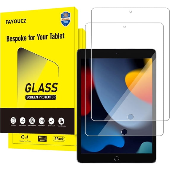 2 Pack Screen Protector for iPad 9th 8th 7th Generation 10.2 Inch (2021 ...
