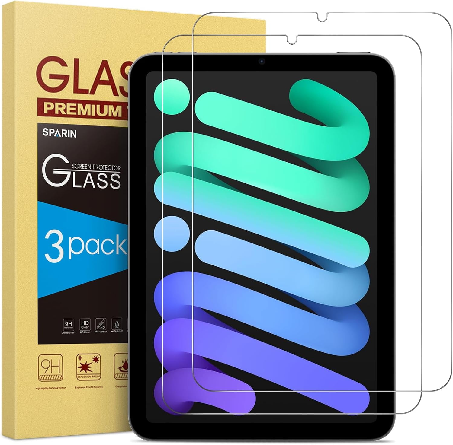 2 Pack Screen Protector for iPad Mini 7/6 (7th/6th Generation) 8.3 Inch ...