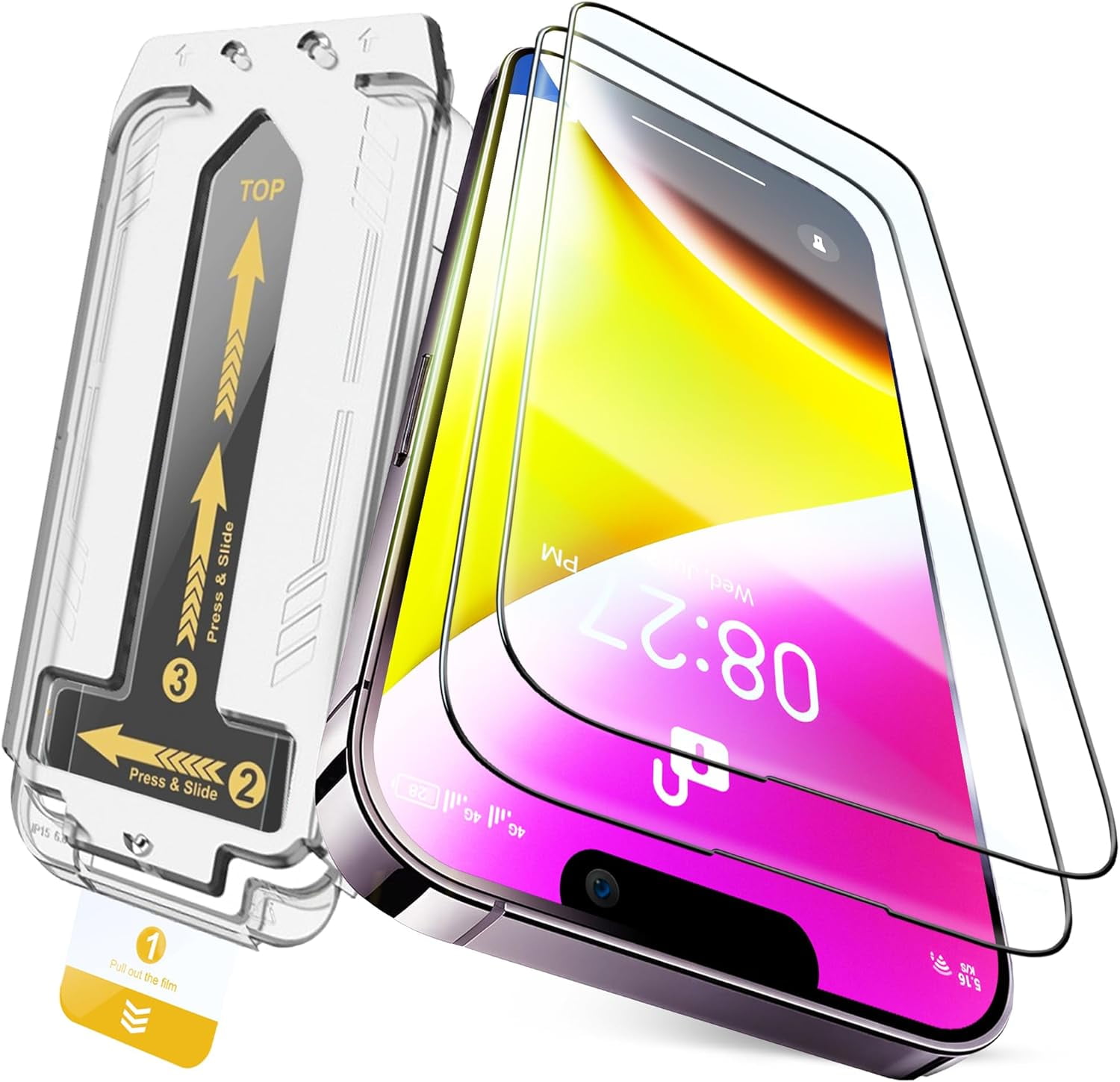 2-Pack Screen Protector for iPhone 13 Pro Max / 14 Plus – 9H Tempered ...