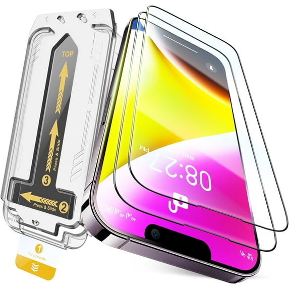 2-Pack Screen Protector for iPhone 13 Pro Max / 14 Plus – 9H Tempered ...