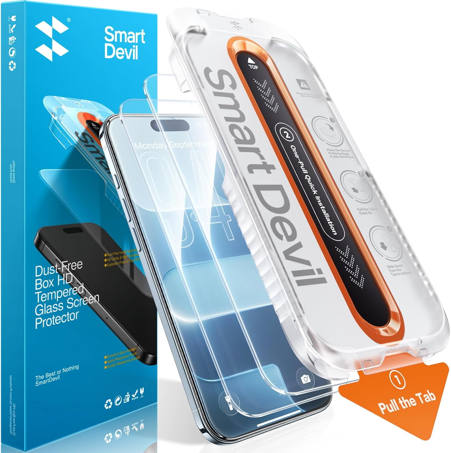 2 Pack Screen Protector for iPhone Air, 9H Hardness Military Grade ...