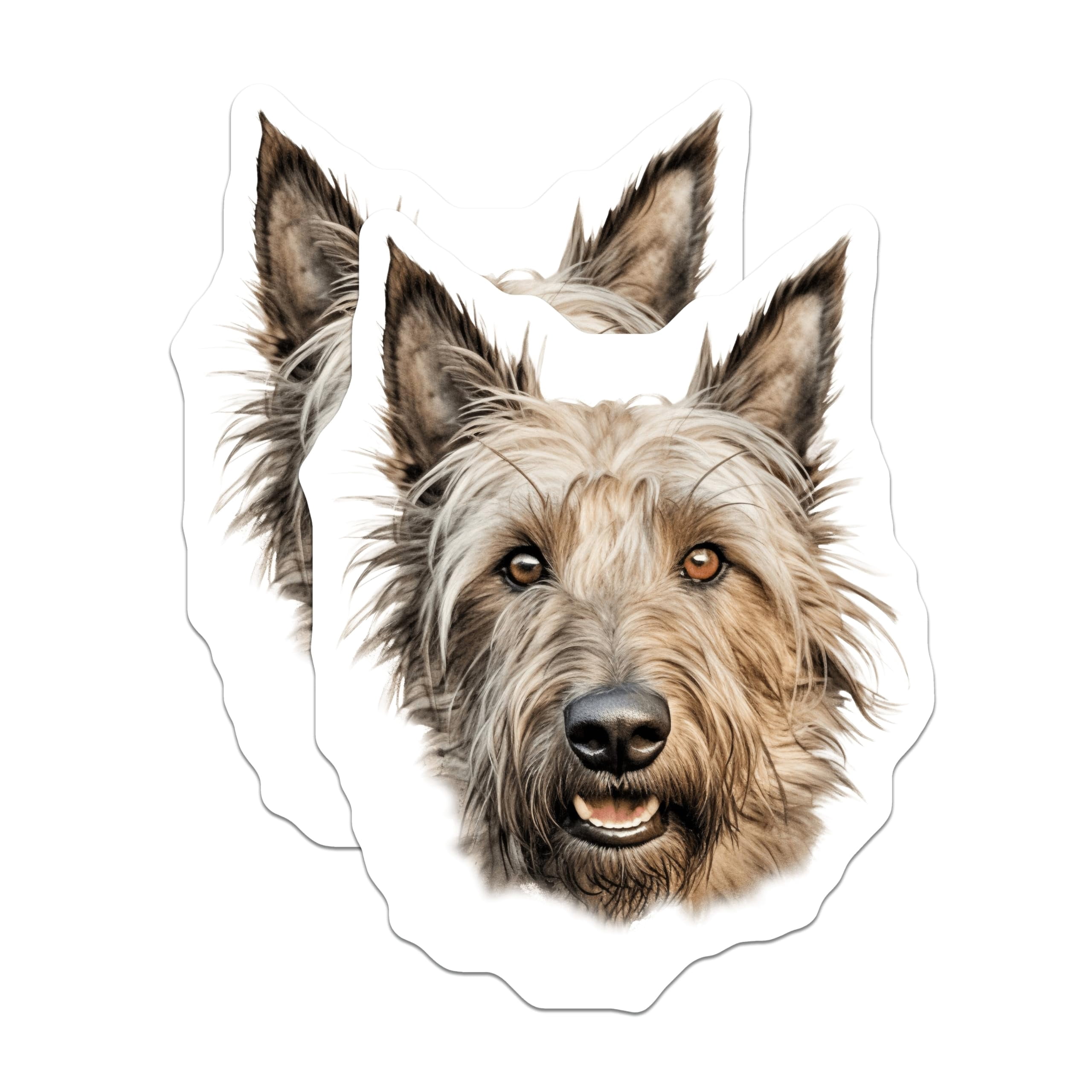 (2 Pack) Scruffy Terrier Dog Stickers - Adorable Pet Face Decal - Dog ...