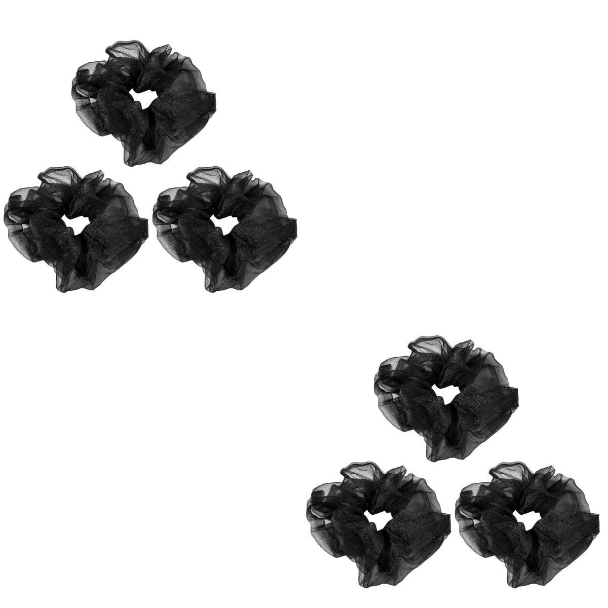 2 Pack Scrunchy Hair Ring Large Intestine Circle Girl Ties Mesh Rings ...