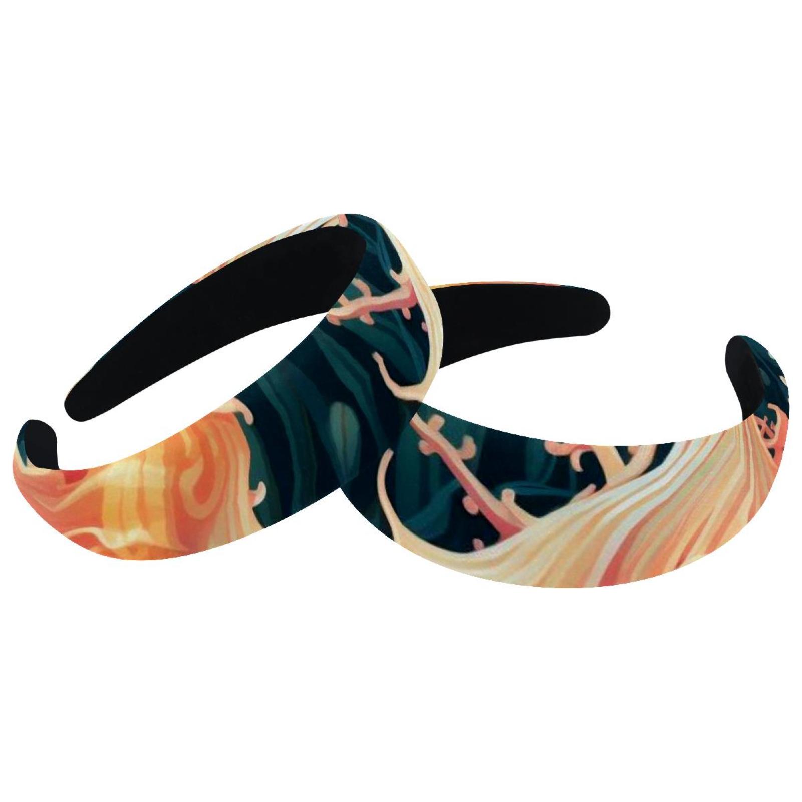 2 Pack Sea Slug Headband for Women Girls - Head Band Wide Hairband Hair ...