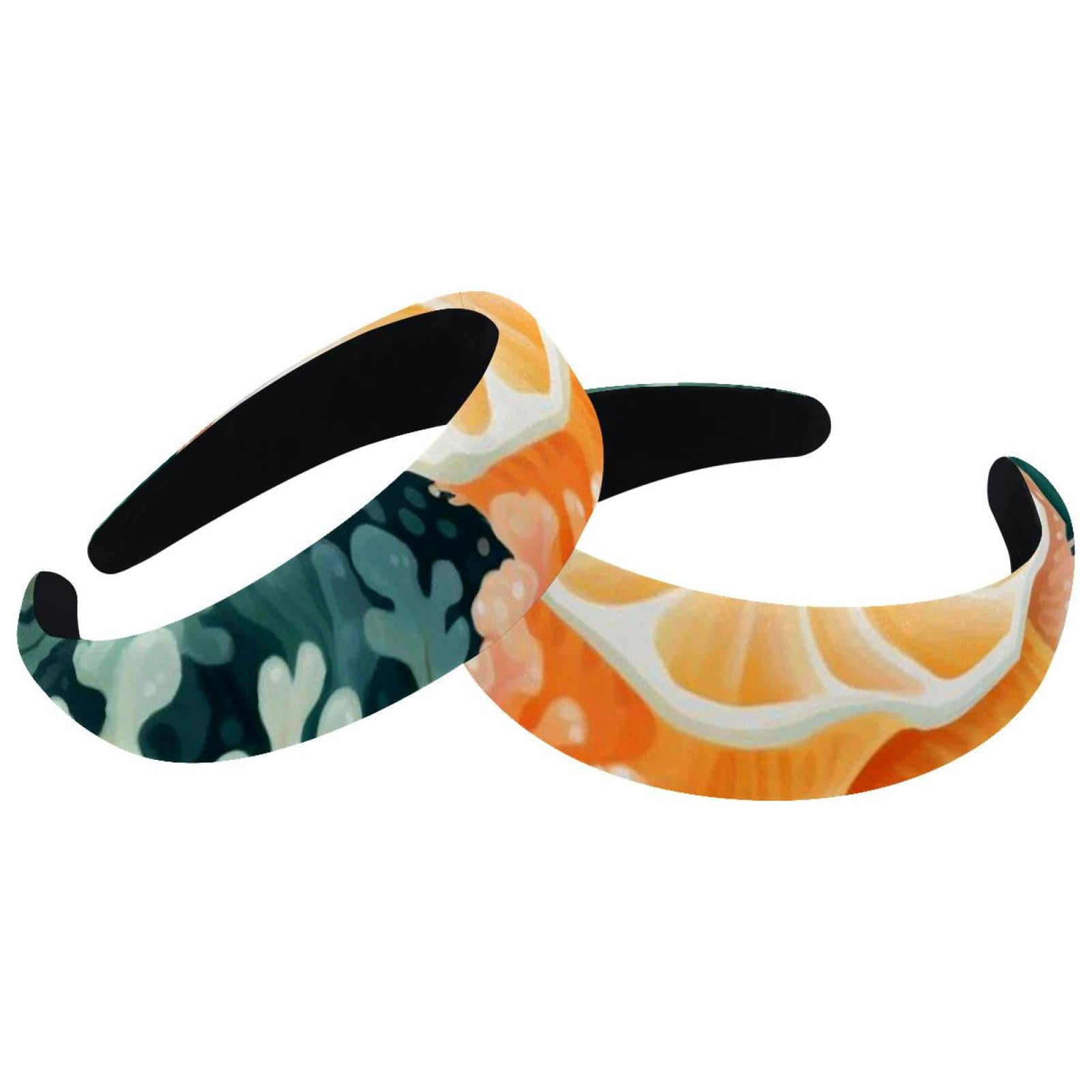 2 Pack Sea Slug Headbands for Women Girls Wide Head Band Fashion Padded ...