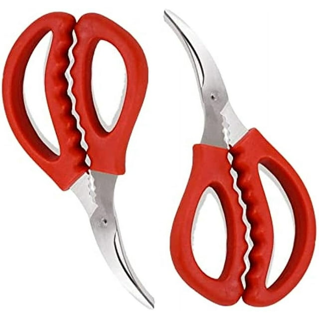 2 Pack Seafood Scissors,Seafood Fish Crab Shrimp Lobster Scissors ...