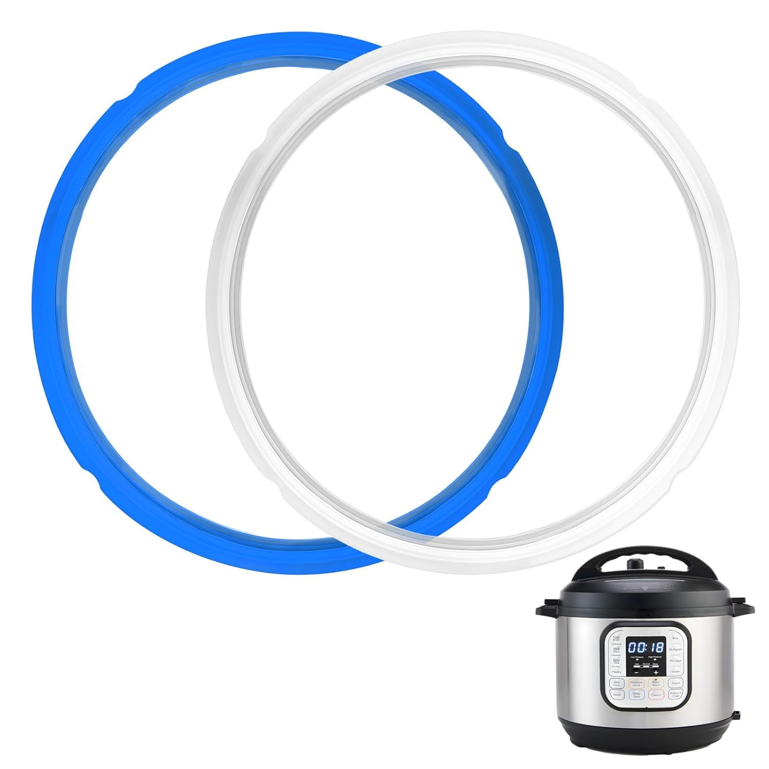 2 Pack Sealing Ring 6qt for Instant Pot Sealing Ring for 6 & 5qt Insta ...