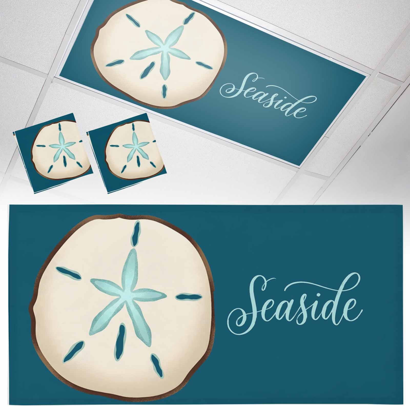 2 Pack Seaside Shell Fluorescent Light Covers for Ceiling Lights ...