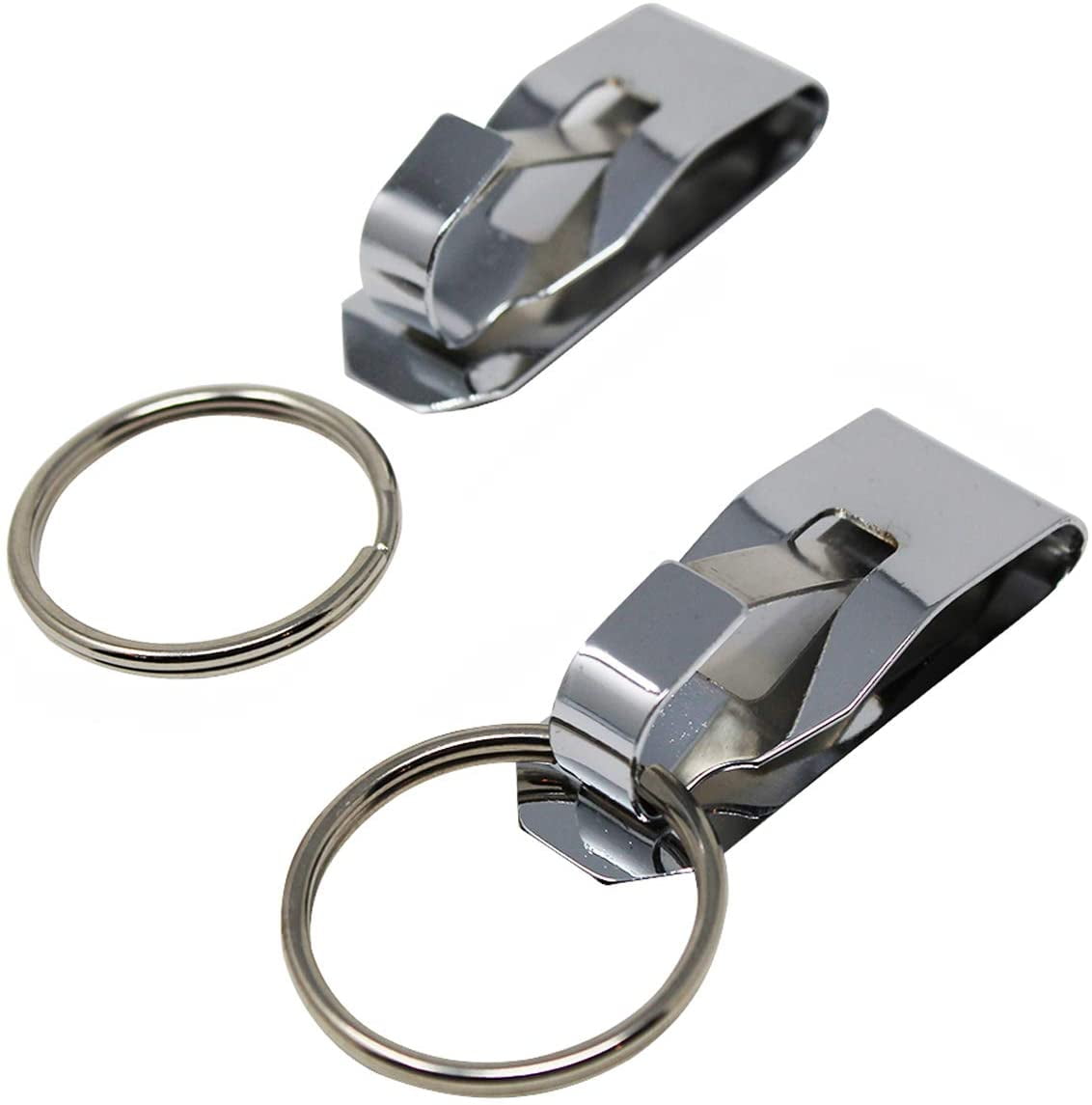 2 Pack - Secure Belt Clip Key Holder with Metal Hook & Heavy Duty 1 1/4 ...