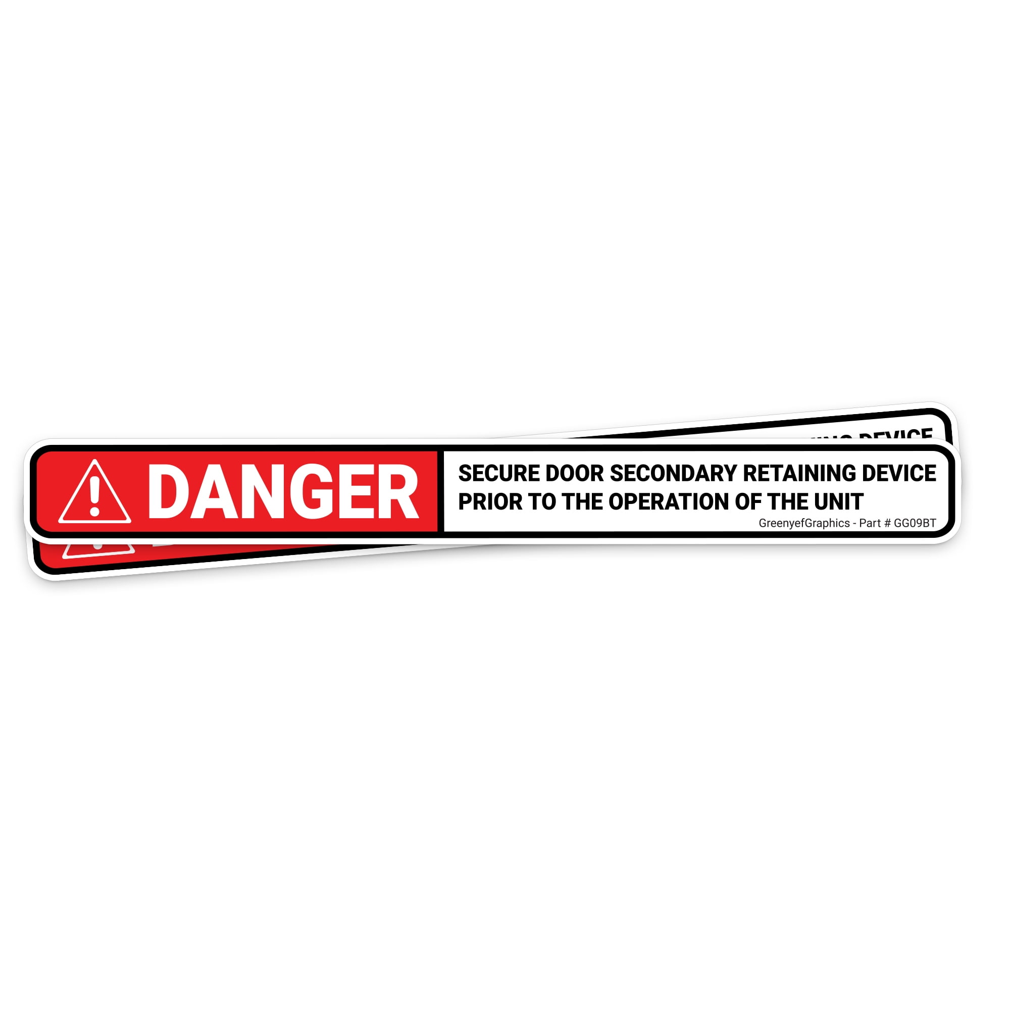 (2 Pack) Secure Secondary Retaining Latch Sticker (Size: 10" x 1 ...