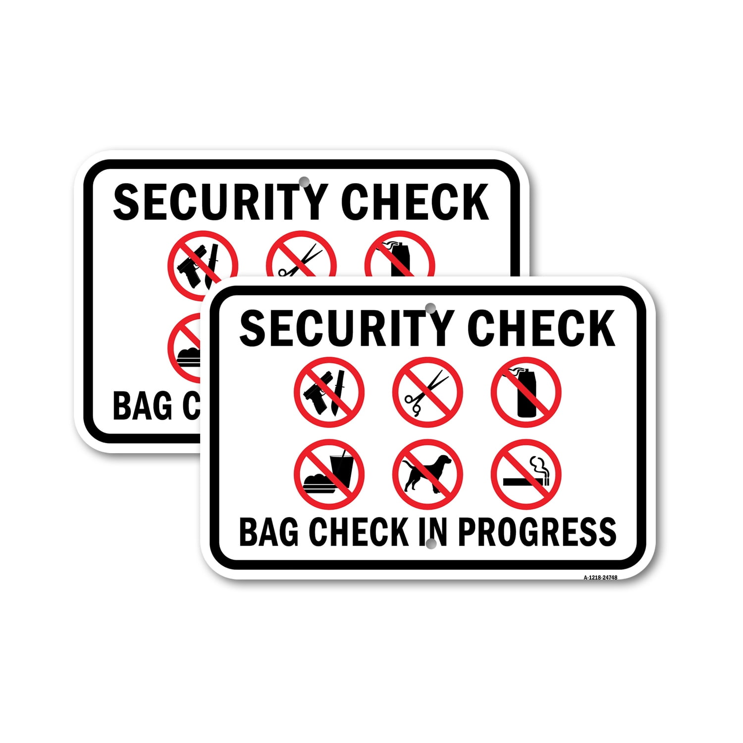 (2 Pack) Security Check Bag Check In Progress | 12" X 18" Heavy-Gauge ...