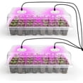 2-Pack Seed Starter Tray with Plant Light, Elevated Seedling Starter ...