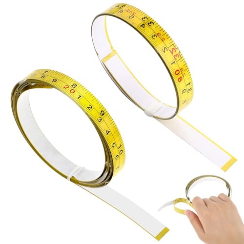 2 Pack Self-Adhesive Measuring Tape, 1M & 2M Left-Right Read ...