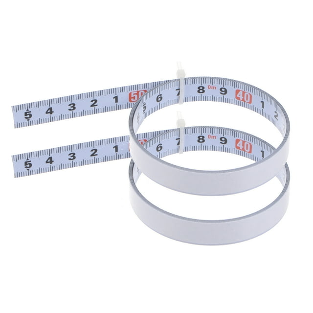 2 Pack Self Adhesive Tape Measure 50cm Metric Middle to Both Sides ...