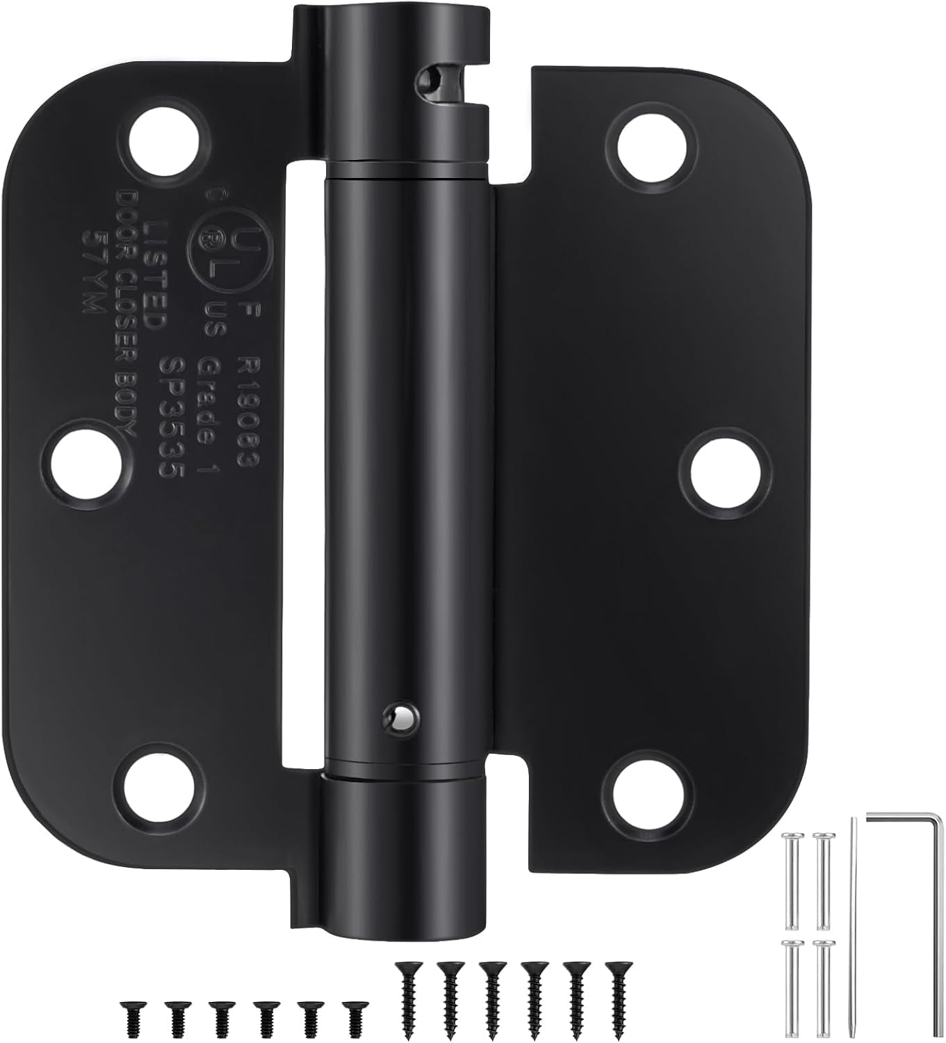 2 Pack | Self Closing Door Hinges 3.5”×3.5”, Automatic Door Closer ...