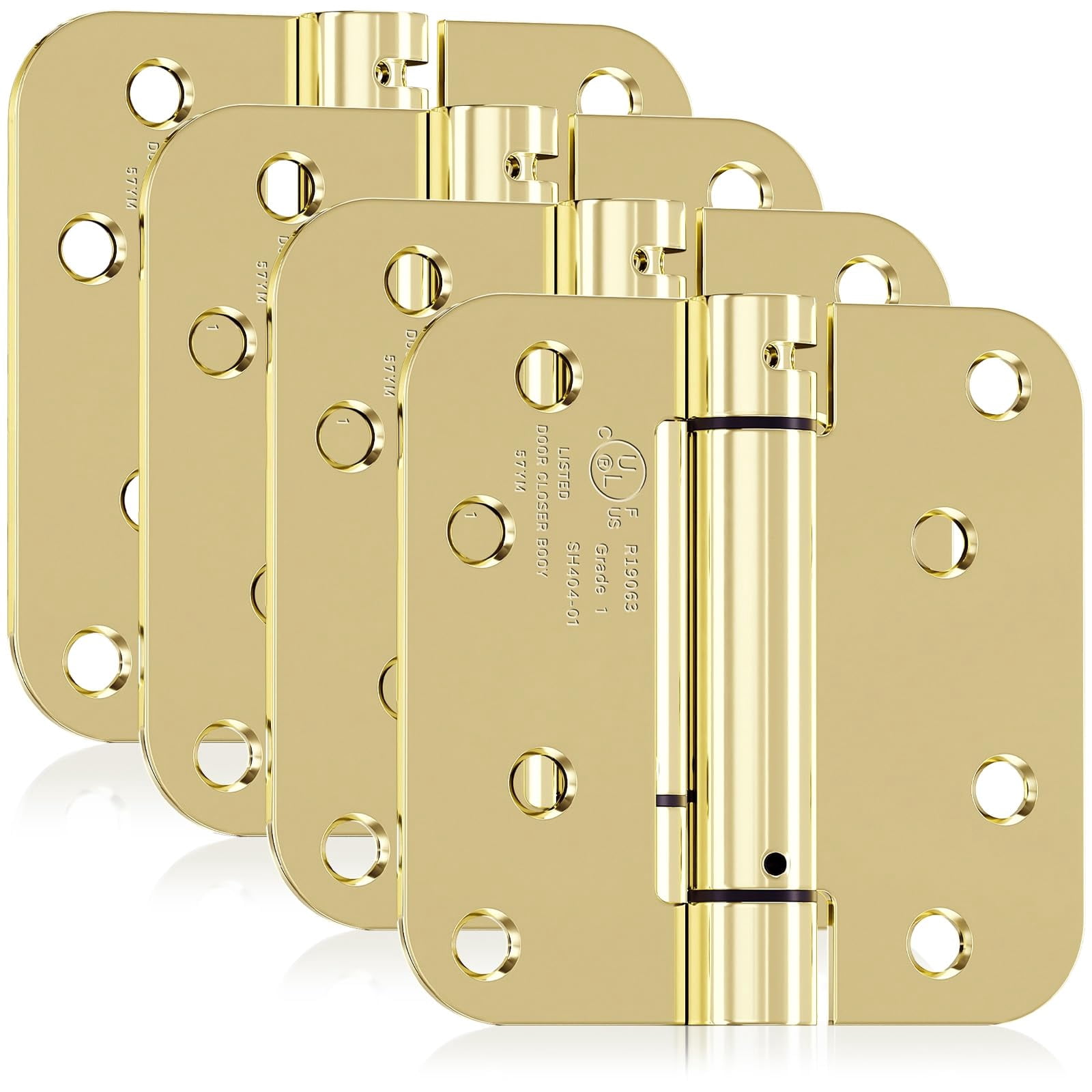 2 Pack Self Closing Door Hinges, 4 Inch Spring Loaded Door Hinges for ...