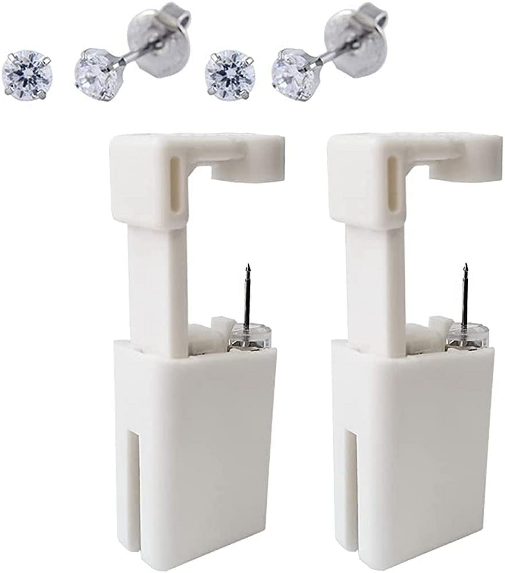 2 Pack Self Ear Piercing Gun Disposable Ear Piercing Gun Safe Piercing ...