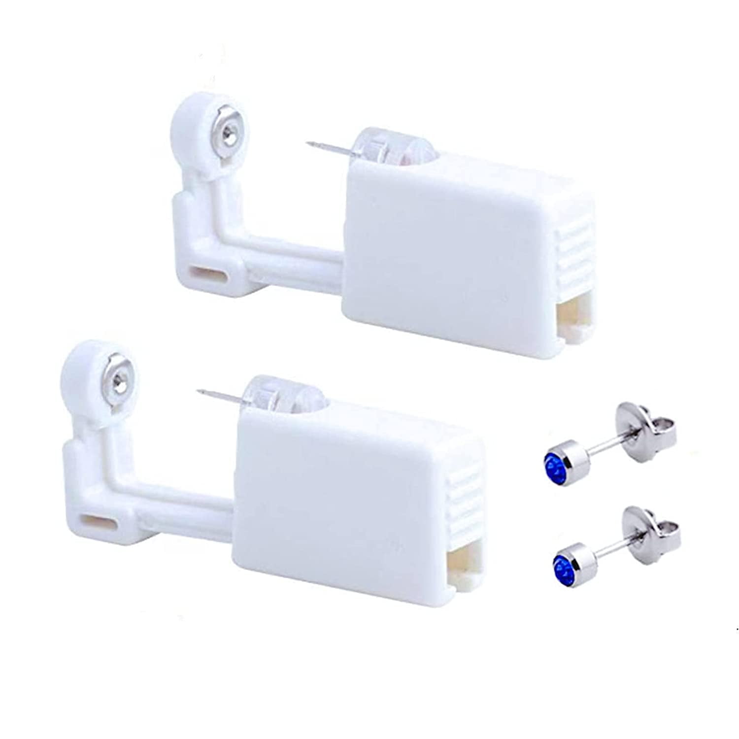 2 Pack Self Ear Piercing Gun Earring Disposable Piercing Kit No Pain ...