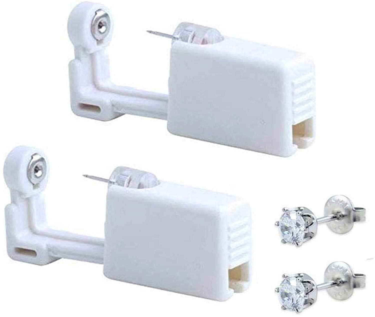 2-Pack-Self-Ear-Piercing-Gun-Earring-Disposable-Piercing-Kit-No-Pain ...