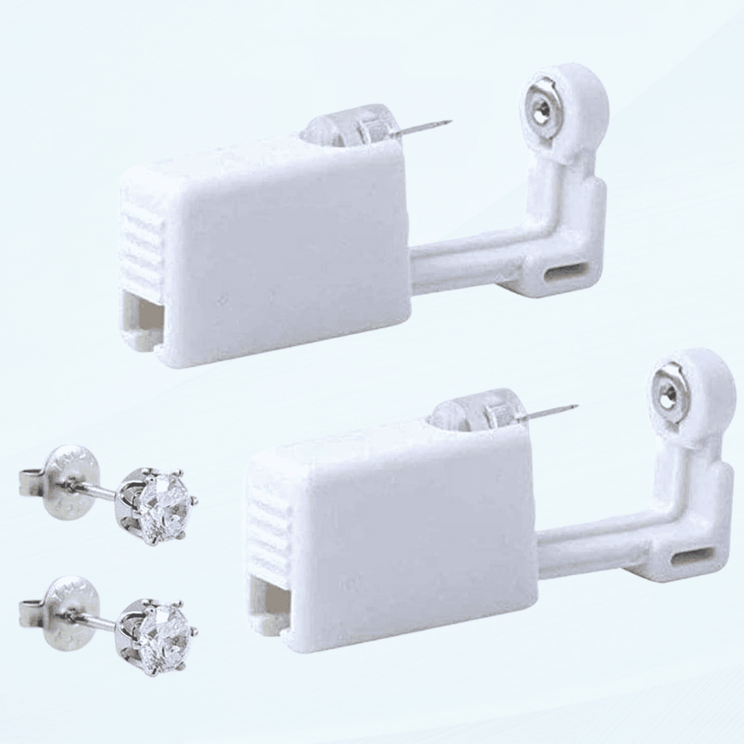 2 Pack Self Ear Piercing Gun Earring Disposable Piercing Kit No Pain ...