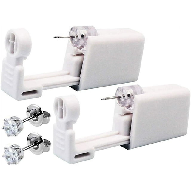 Home Piercing Kit - 2 Pack Self Ear Piercing Gun, Easy Use & No Pain ...