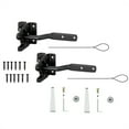 2 Pack Self Locking Gate Latch with Steel Spring Cable Pull String ...