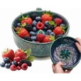 2 Pack Self Spinning Berry Bowl, Ceramic Fruit and Vegetable Washer ...