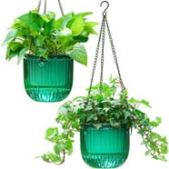 4Pcs Hanging Wire Planters, Round Metal Vases for Indoor/Outdoor Garden ...