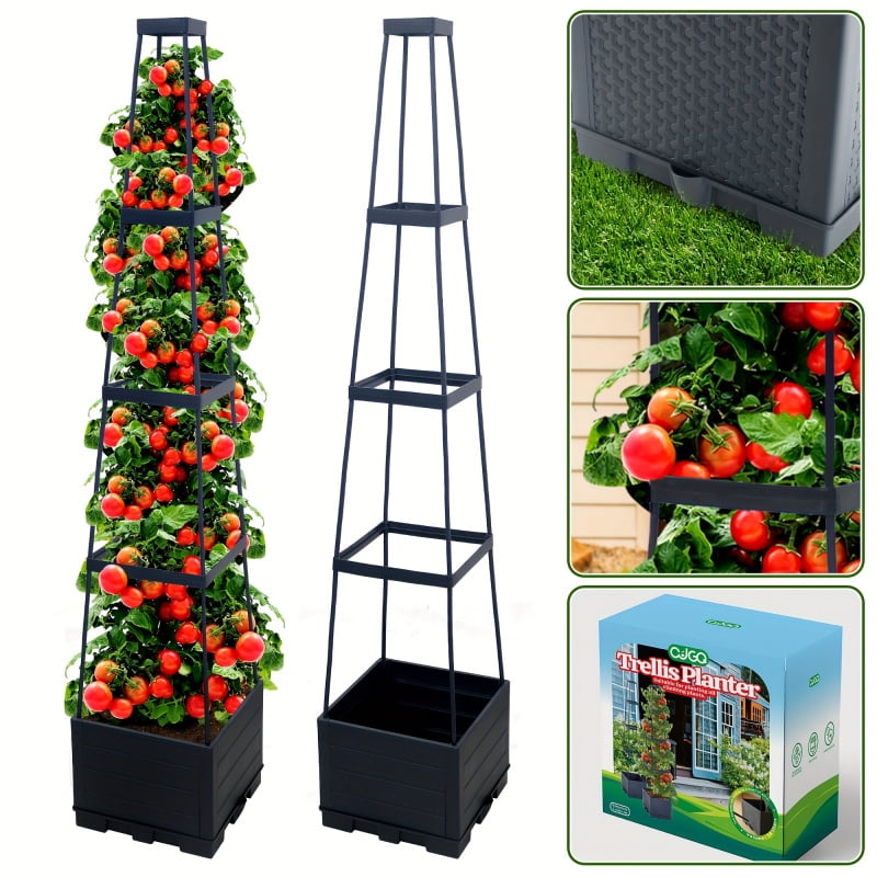 [2 Pack Self-Watering Tomato Planter] 2 Pack 44.8Inch Tomato Planter ...