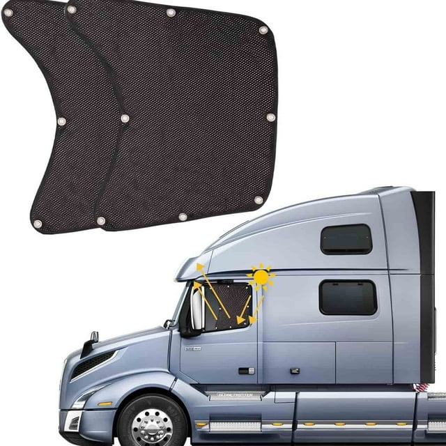 2 Pack Semi Truck Window Shades - Side Window Sun Shade with Suction ...