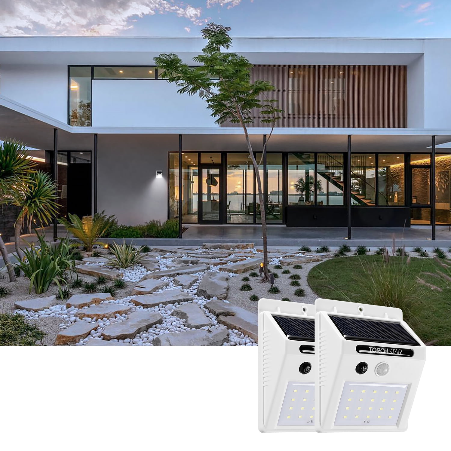 20 LED 320lm Outdoor LED Solar Motion Sensor Lights, Wireless Outdoor ...