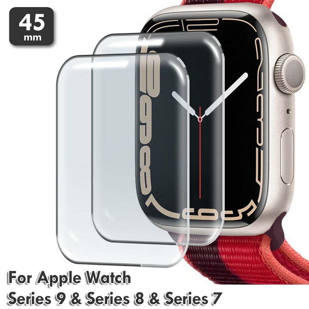 IC ICLOVER Apple Watch Screen Protector 45MM, Full Coverage, 9H ...