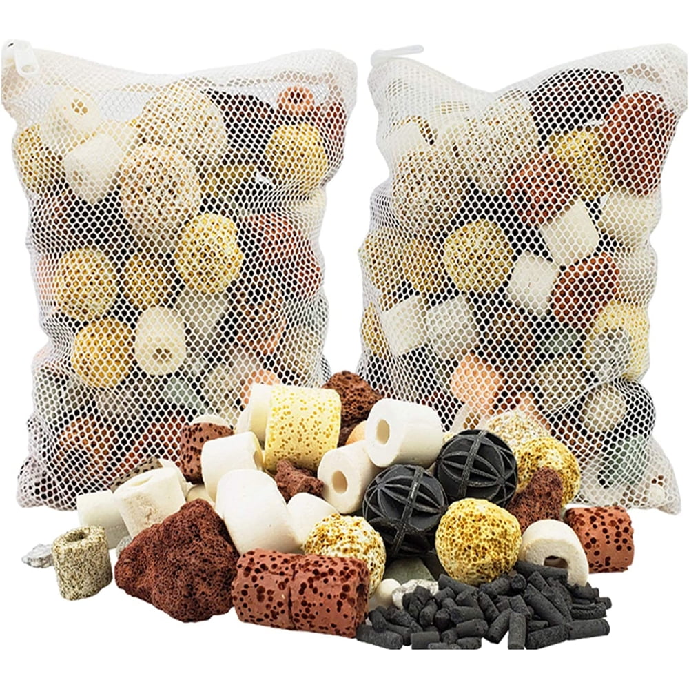 2 Pack/Set 12 IN 1 Aquarium Filter Media Ceramic Biochemical Ball ...