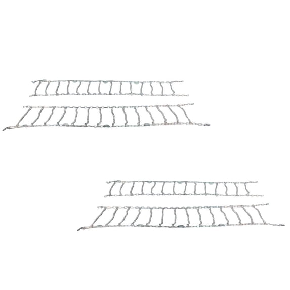(2 Pack / Set of 4) 22.5" Twist Link Snow Tire Chain for Semi Trucks ...