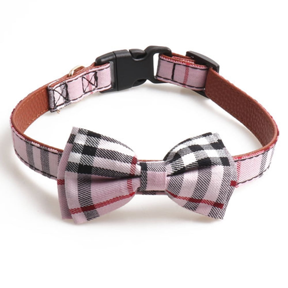 2 Pack/Set Dog Collars with Bow Tie and Bells, Adjustable Cute Dog Bow ...