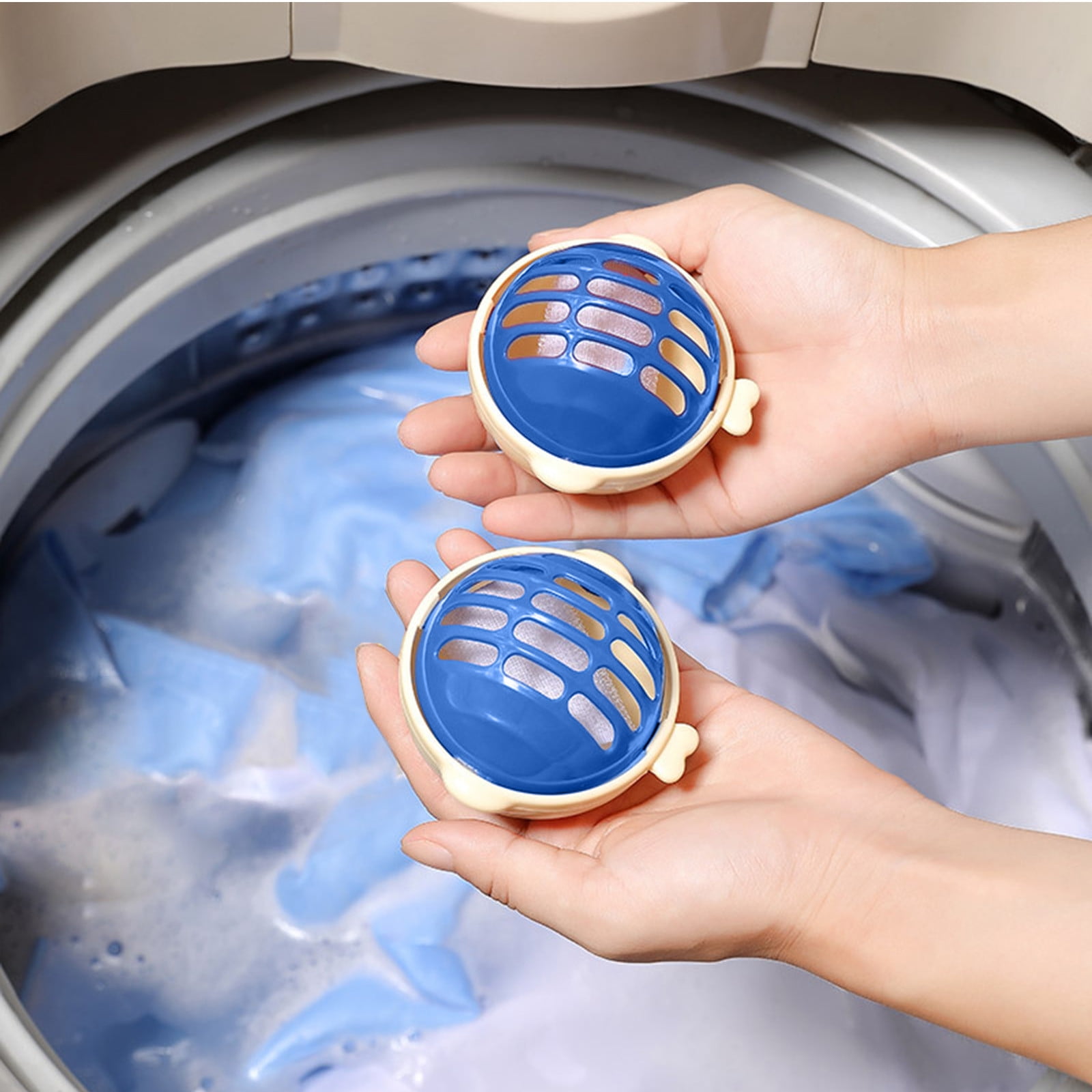 2-Pack Set of Reusable Laundry Hair Catcher Balls Helps Remove Pet Hair ...