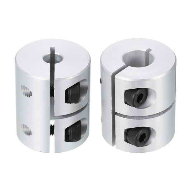 2 Pack Shaft Coupling 6.35mm to 10mm Aluminium Single Split Clamping ...