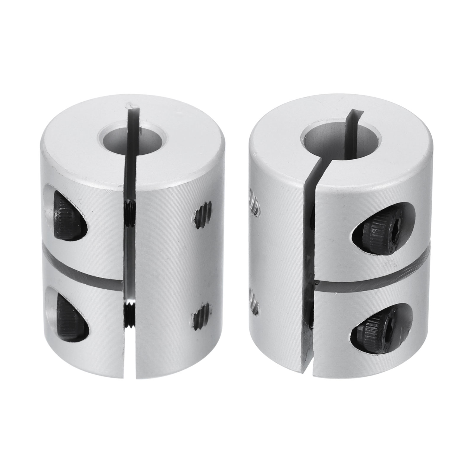 2 Pack Shaft Coupling 6.35mm to 8mm Aluminium Single Split Clamping ...