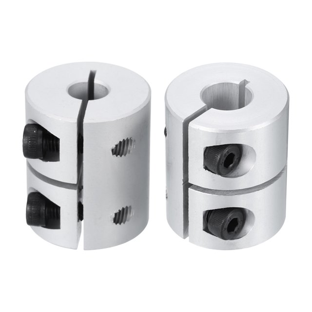 2 Pack Shaft Coupling 8mm to 10mm Aluminium Single Split Clamping ...