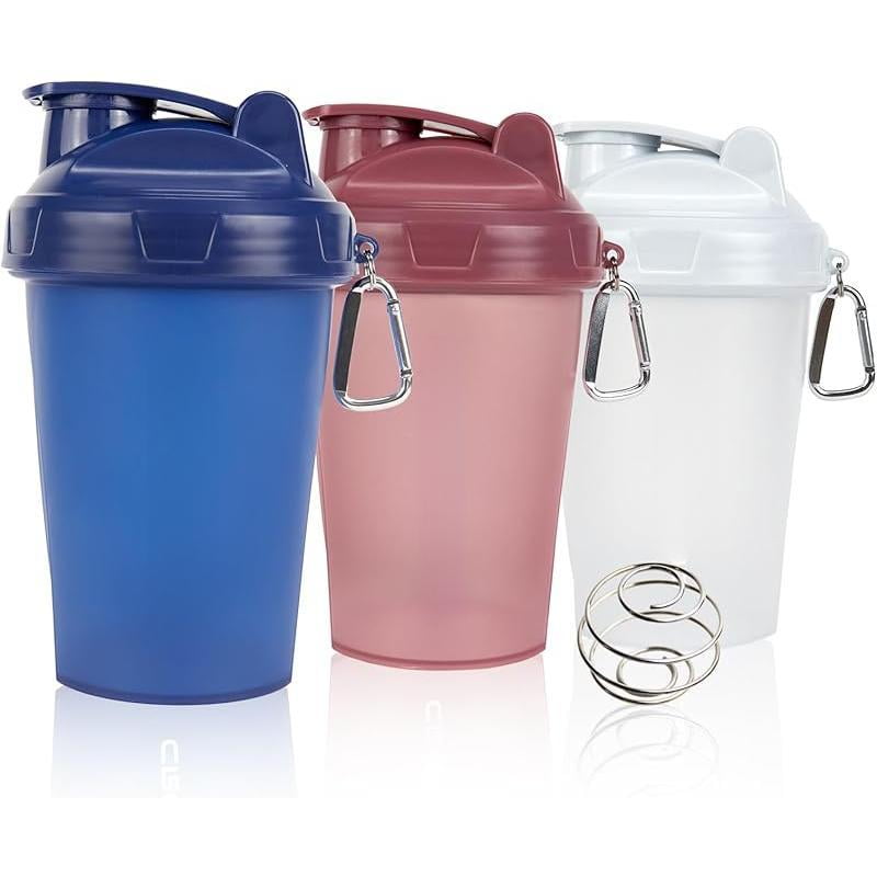 2 Pack Shaker Bottles for Protein Mixes, 17 oz Small Protein Shaker ...