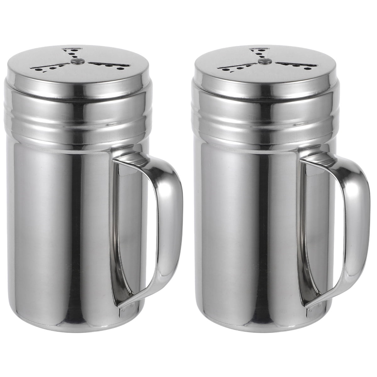 2 Pack Shaker with Handle Stainless Steel Container Containers Spice ...