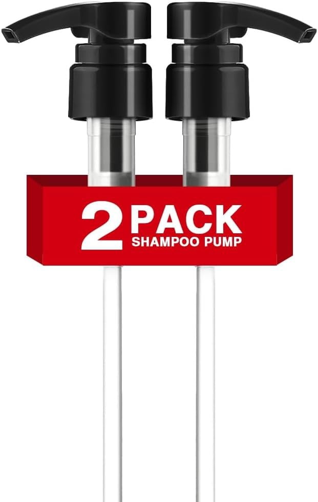 2-Pack Shampoo Pump for Liter 33.8 oz Shampoo and Conditioner, Pump ...