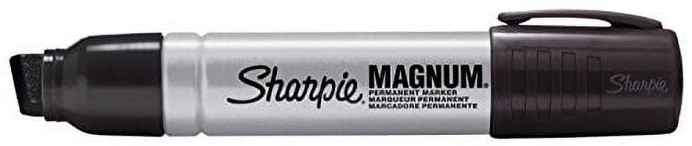 Sharpie Magnum Permanent Marker Black, 2 Pack - Model 44101, Chisel Tip ...