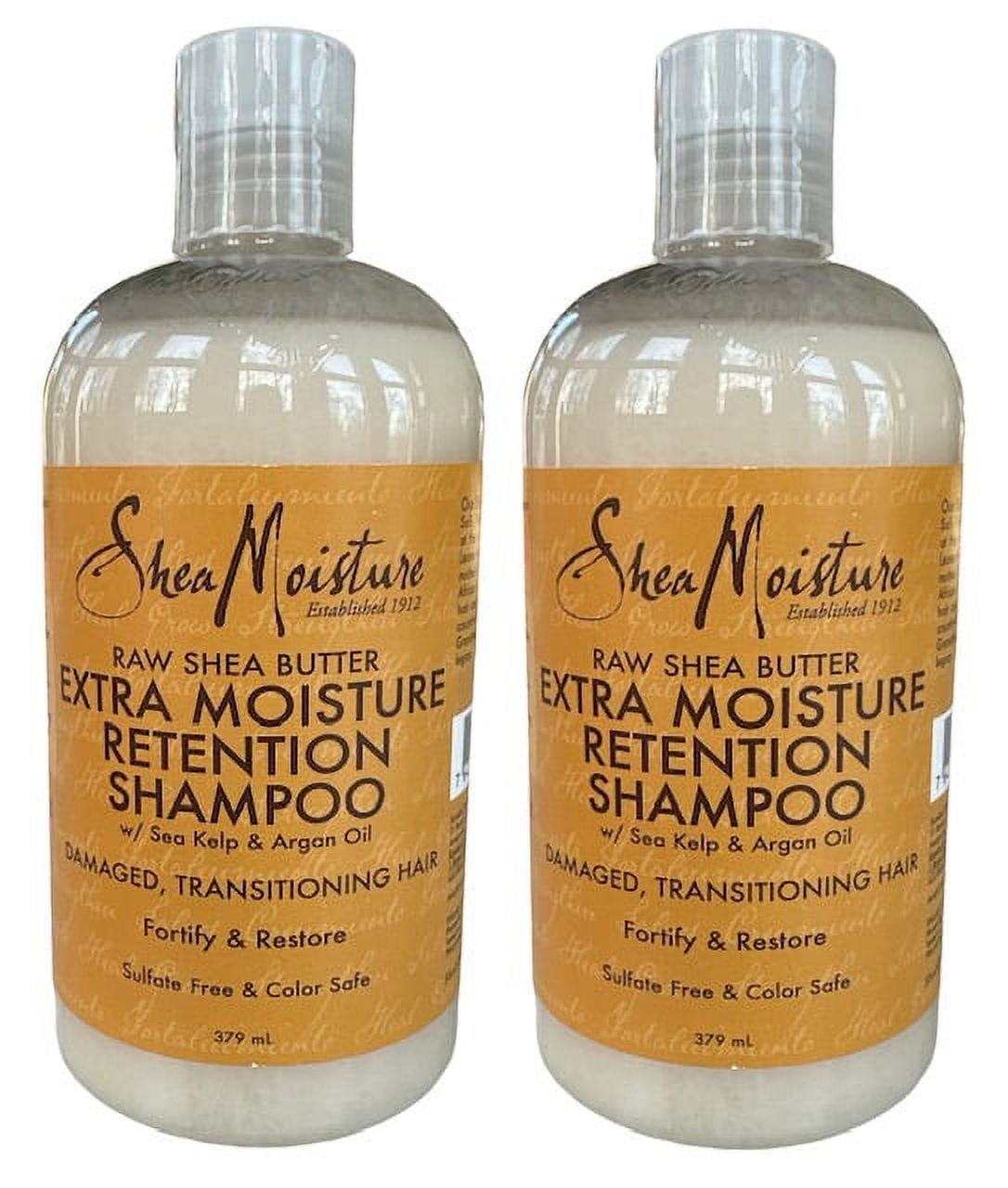 2 Pack - Shea Moisture Raw Shea Butter Extra Moisture Retention Shampoo ...