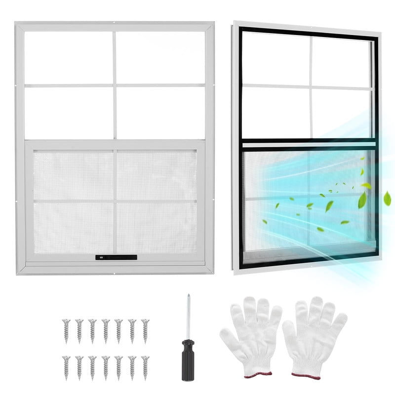 2 Pack Shed Window, 18" x 23" Flush Mount Window with Tempered Glass ...