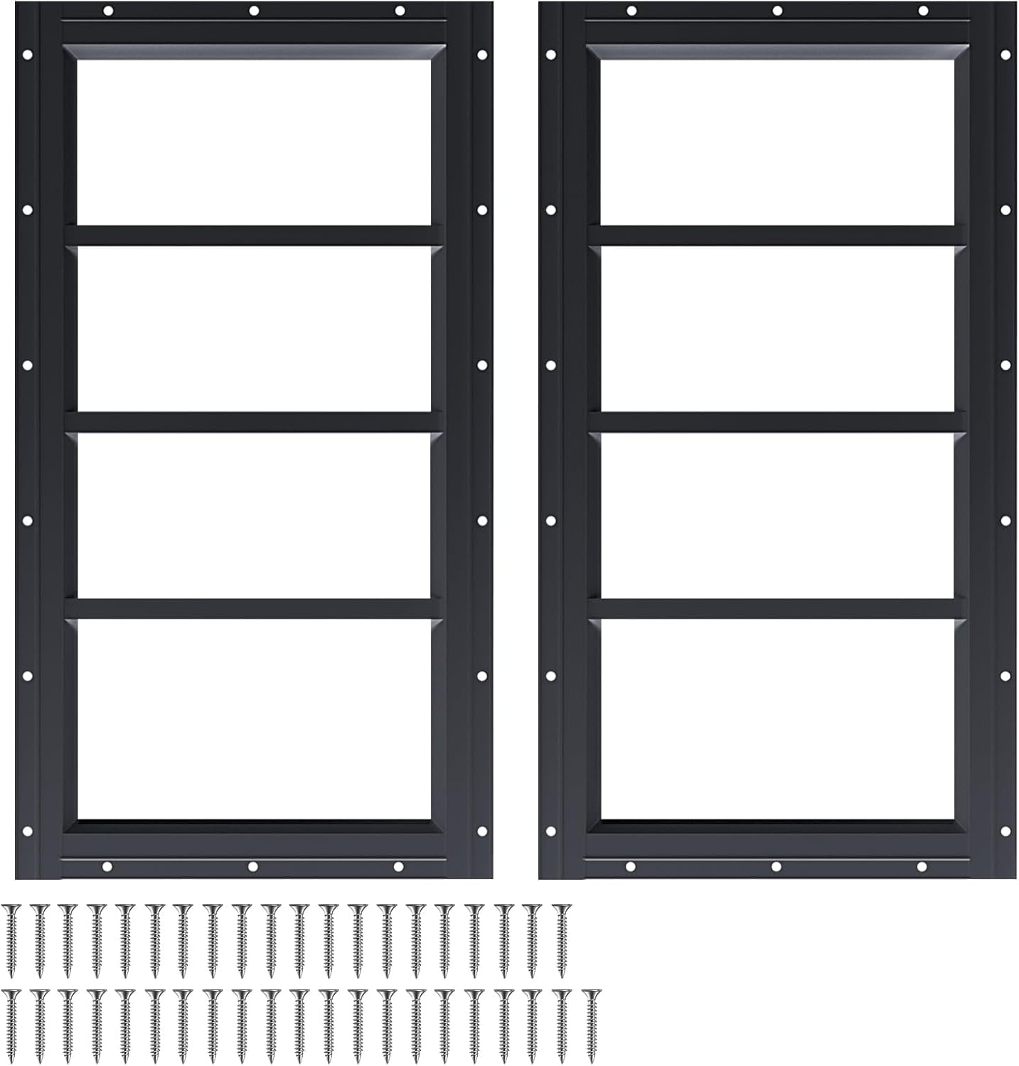 2 Pack Shed Windows 10"x23", Transom Window Fixed Design with Tempered ...