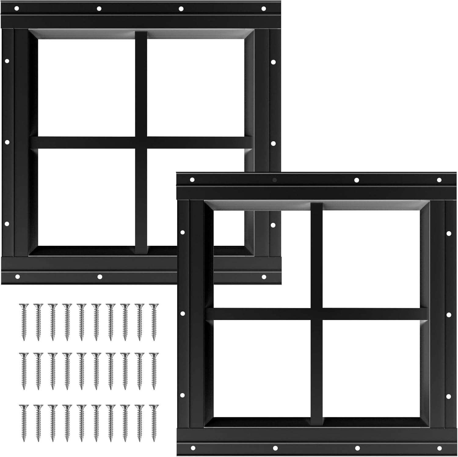 2 Pack Shed Windows 12"x12", Transom Window Fixed Design with Tempered ...