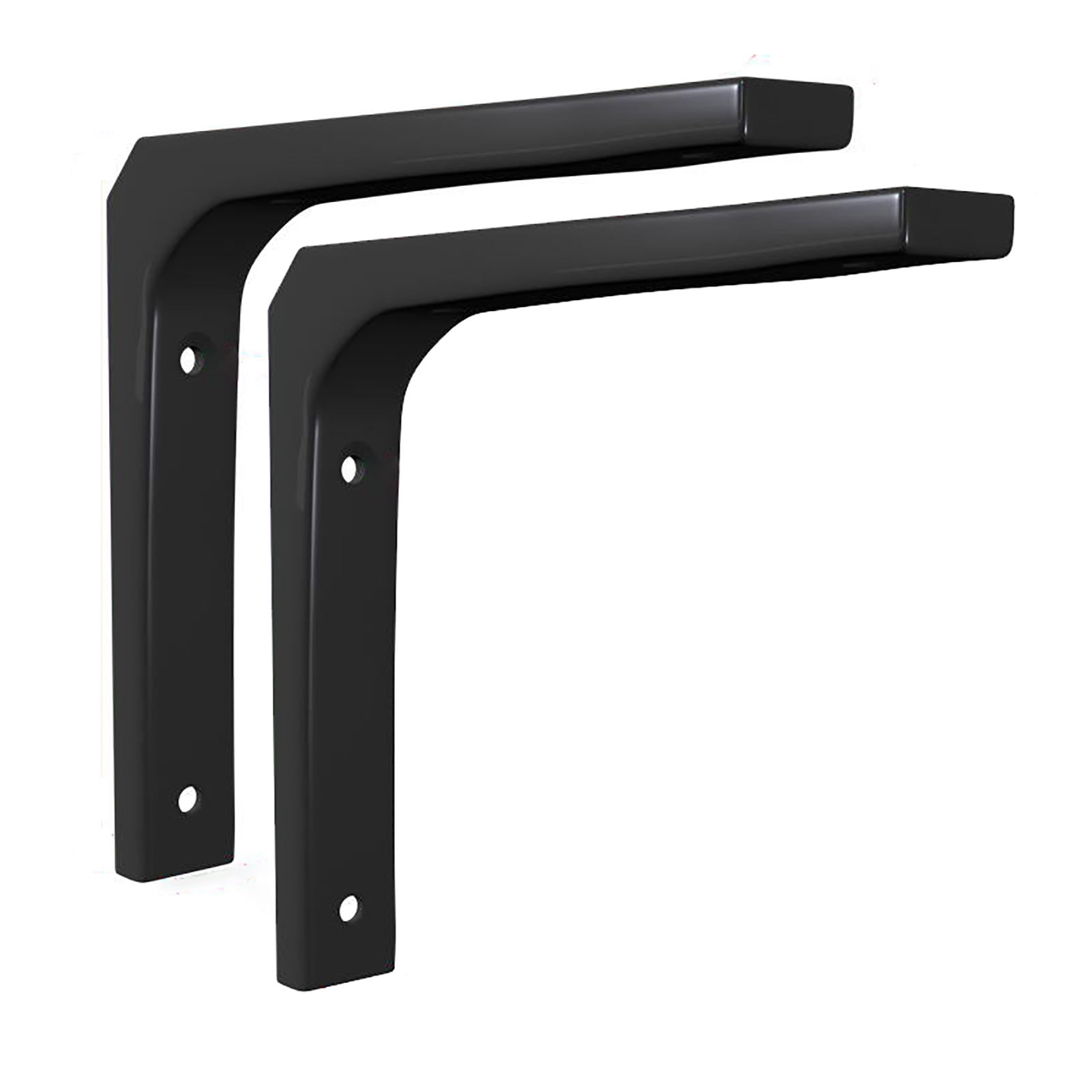 2 Pack Shelf Brackets Black Metal Shelf Brackets Heavy Duty Shelf ...