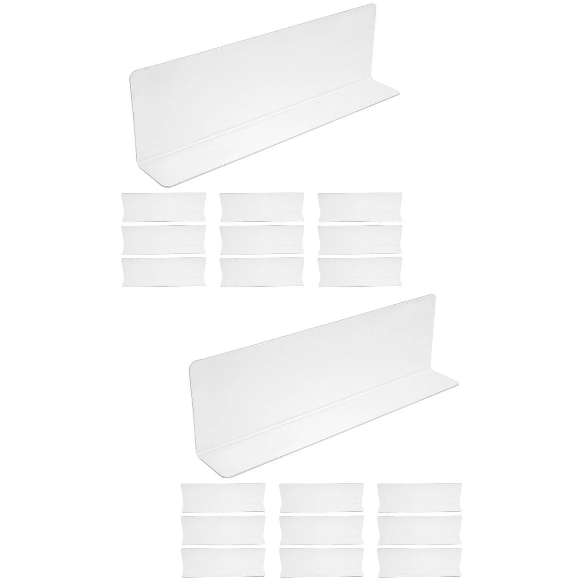 2 Pack Shelf Divider for Wire Shelves Dividing Partition PVC Commodity ...