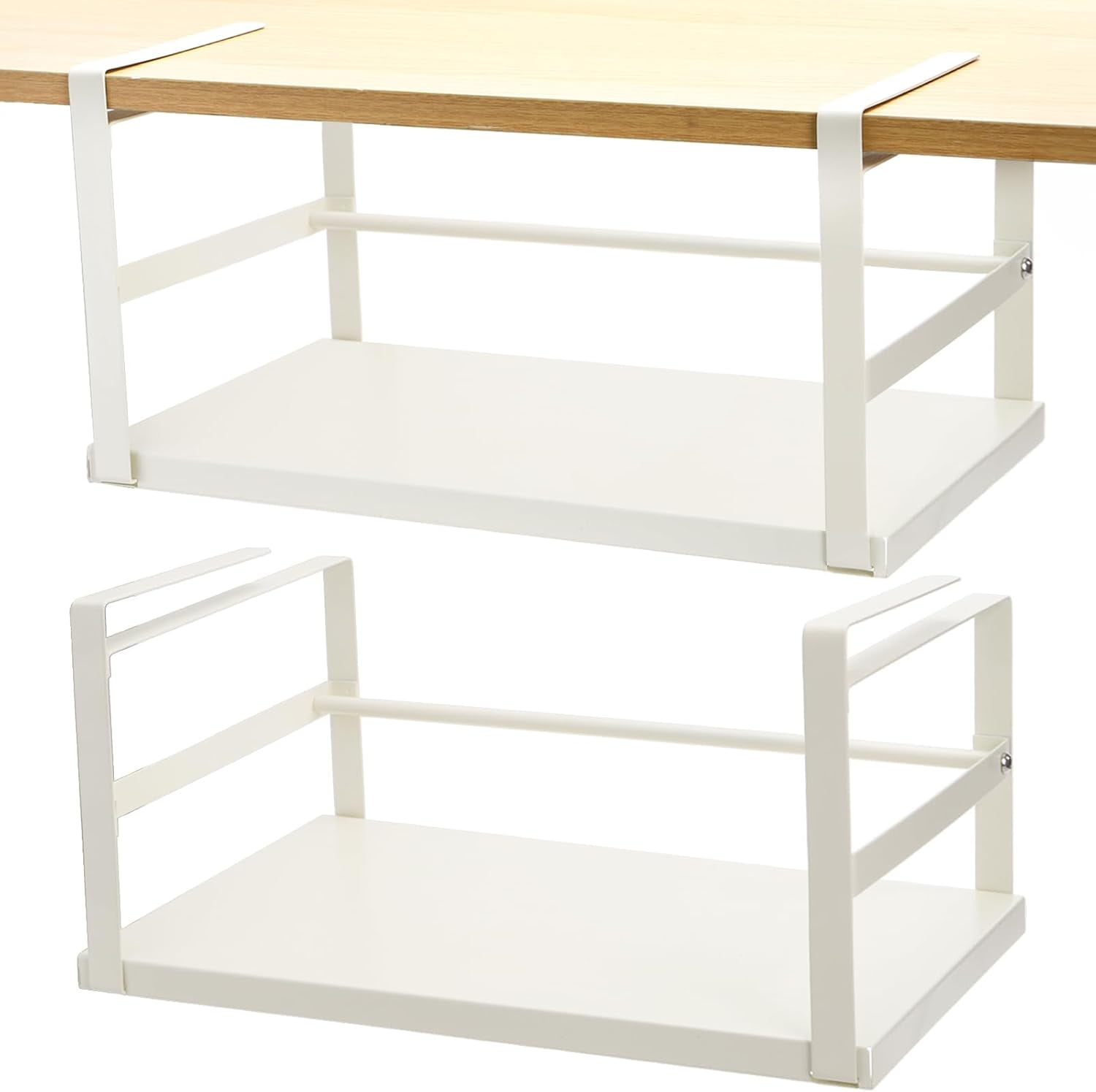 2 Pack Under Shelf Storage Basket Sturdy, Slide-in Hanging Storage ...